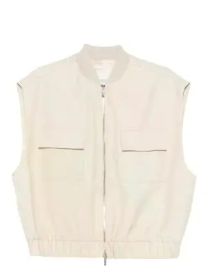 NINE:INTHE:MORNING Sleeveless Flap-pocket Gilet - Neutrals