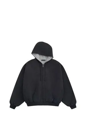 Gosha Rubchinskiy Waffle-lined Full-zip Hoodie - Grey