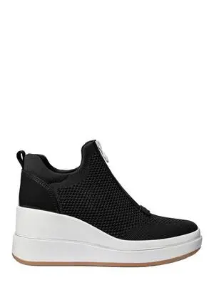 Michael Kors 7mm Emmy Wedge Sneakers - Black