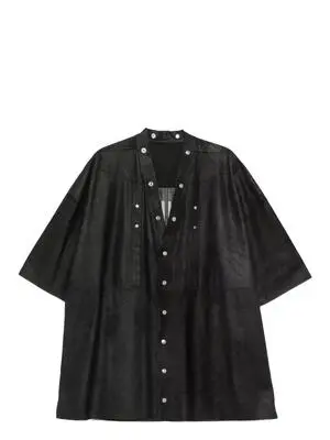 Rick Owens Leather Shirt - Black