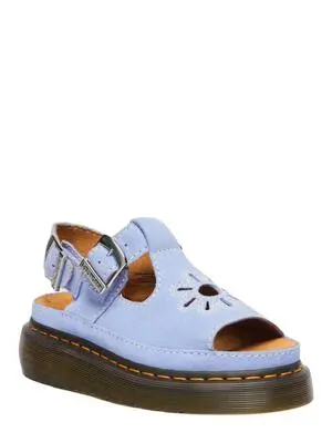 Dr. Martens Dunnet Flower Buttersoft Leather Sandals - Blue