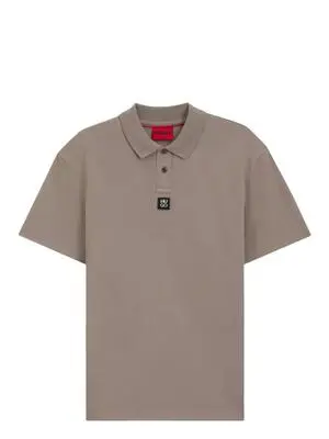 Hugo Logo-patch Polo Shirt - Grey