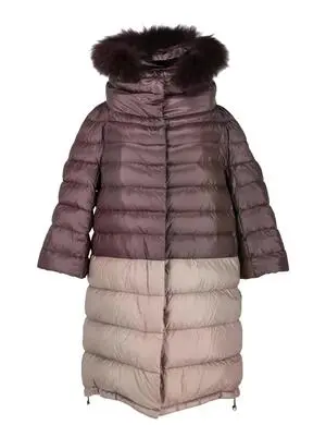 DIEGO M Two-tone Hooded Coat - Purple