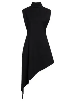 Alaïa Wool Stretch Gabardine Pointed Dress - Noir Alaia