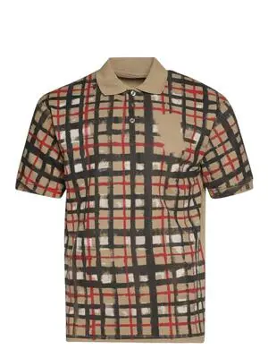 PROTOTYPES Sprayed Check Polo Beige