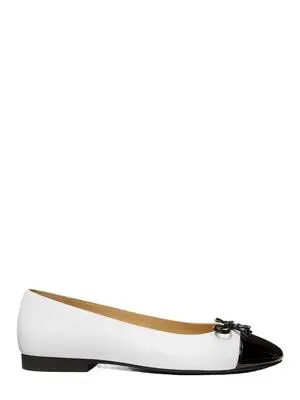 Michael Kors Piper Cap-toe Ballet Flats - White