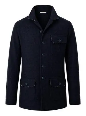 KOY CLOTHING Wool Shirt Jacket - Blue