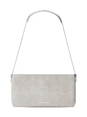 Alexander Wang Siren Pochette Leather Shoulder Bag Heather Grey