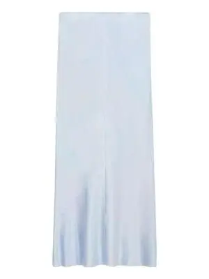 Dorothee Schumacher Satin-finish Panelled Mid-length Skirt - Blue