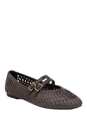 REISS Elizabeth Mary Jane Flat - Chocolate
