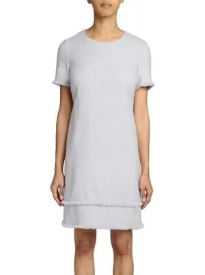 Santorelli Melania Bouclé Shift Dress - Ash