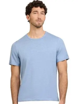 Onia Stretch Linen Crewneck Short Sleeve Tee - Soft Blue