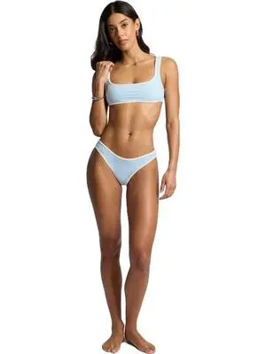 Onia Claire Square Neck Bikini Top - Sky/white