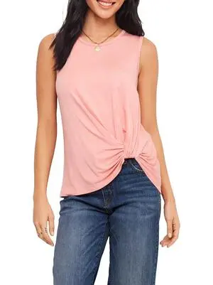 Karen Kane Knotted Tank Top - Peach