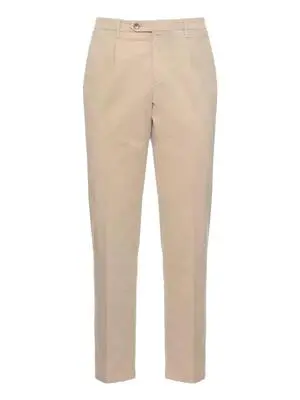 BRIGLIA 1949 Pleated Twill Trousers - Neutrals