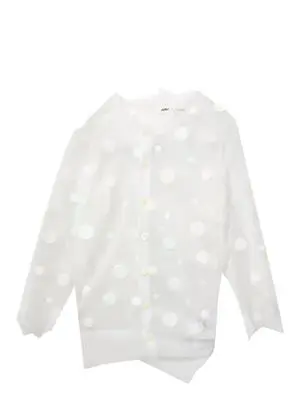 Junya Watanabe Polka Dot Cardigan - White