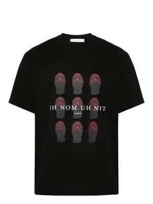 IH NOM UH NIT Red Masks-print T-shirt - Black