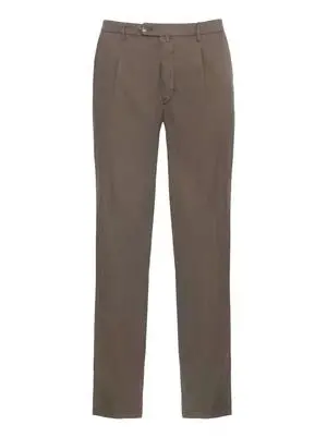 BRIGLIA 1949 Pleated Tailored Trousers - Brown
