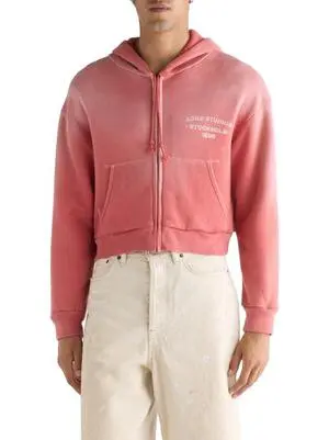 Acne Studios Feida U Sunkissed Crop Zip-up Hoodie - Red