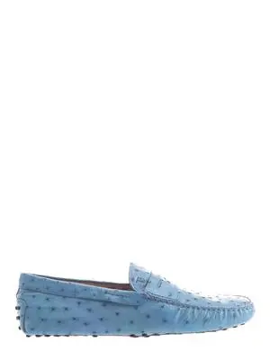 TOD'S All-over Details Leather Loafers - Blue