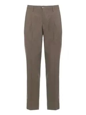 BRIGLIA 1949 Pleated Zip-fastening Trousers - Brown