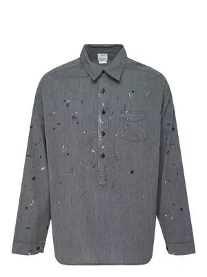 Visvim Paint-splatter Chambray Shirt - Grey