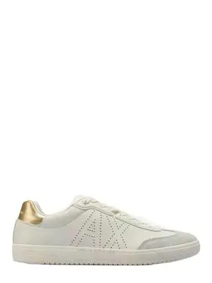Armani Exchange Perforated Logo Sneakers - White