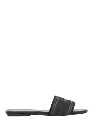 Armani Exchange Logo-print Flat Slides - Black