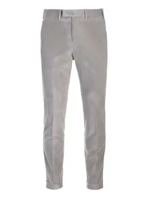 PT TORINO Corduroy-velvet Trousers - Grey