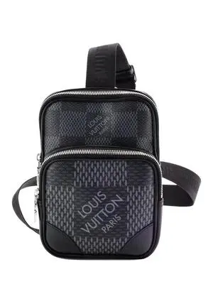 LOUIS VUITTON Amazone Sling Bag Limited Edition Damier Graphite 3D Black