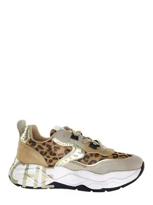 VOILE BLANCHE Club105 Leopard-print Sneakers - Neutrals