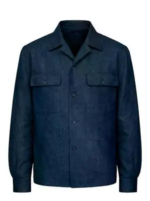 BRIGLIA 1949 Button-up Shirt Jacket - Blue
