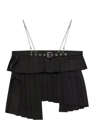 Noir Kei Ninomiya Pleated Top - Black