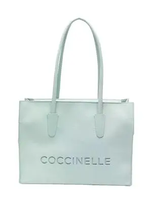 COCCINELLE Logo-embossed Leather Shoulder Bag - Blue