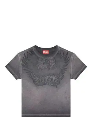 DIESEL® Devoré Phoenix Cotton T-shirt - Grey