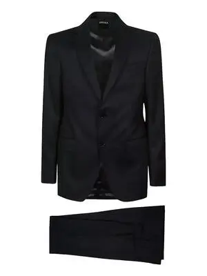 Zegna Single-breasted Two-piece Suit - Blue
