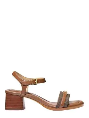 Michael Kors Mandy Logo-plaque Sandals - Brown