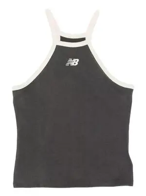 NEW BALANCE Logo-embroidered Racerback Tank Top - Grey