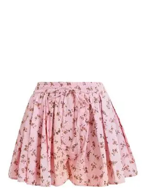 Essentiel Antwerp Floral-print Flared Mini Shorts - Pink