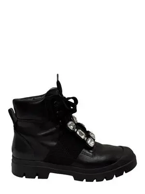 ROGER VIVIER Walky Viv' Crystal-embellished Ankle Boots - Black