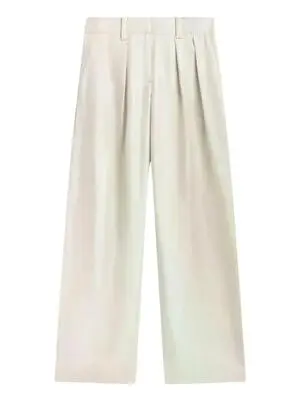 THE FRANKIE SHOP Pleated Wide-leg Trousers - Neutrals