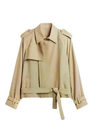 THE FRANKIE SHOP Buttoned Belted Coat - Neutrals
