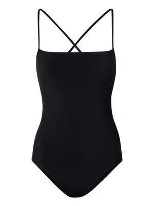 Loulou De Saison Criss-crossing Straps Swimsuit - Black