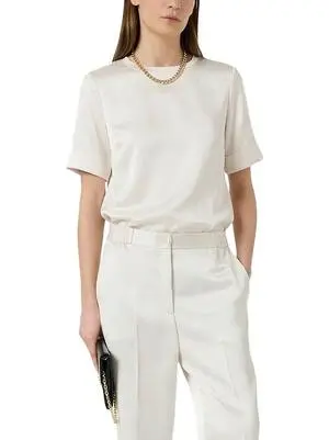 Gerard Darel Cileia Cuffed Sleeve Top - Ecru