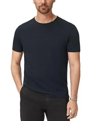John Varvatos Stanley Short Sleeve Crewneck Tee In Broken Stitch - Navy