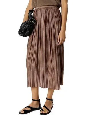 Gerard Darel Gerard Darel Jocelyne Pleated Midi Skirt Caramel