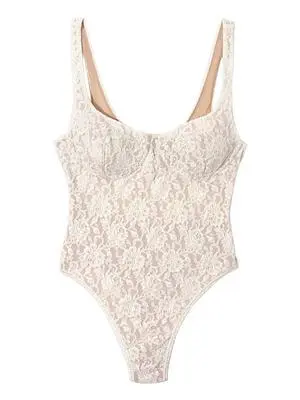 Hanky Panky Signature Lace Underwire Bodysuit - Marshmallow