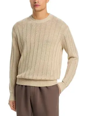 Madewell Wide Rib Crewneck Sweater - Natural