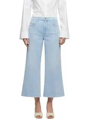 7 For All Mankind Petites Lotta Wide Ankle Jeans - Dewdrop