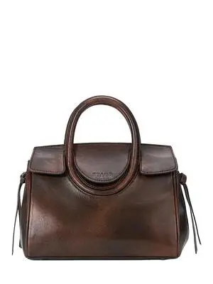 Staud Maude Mini Leather Carryall Bag - Espresso Distressed